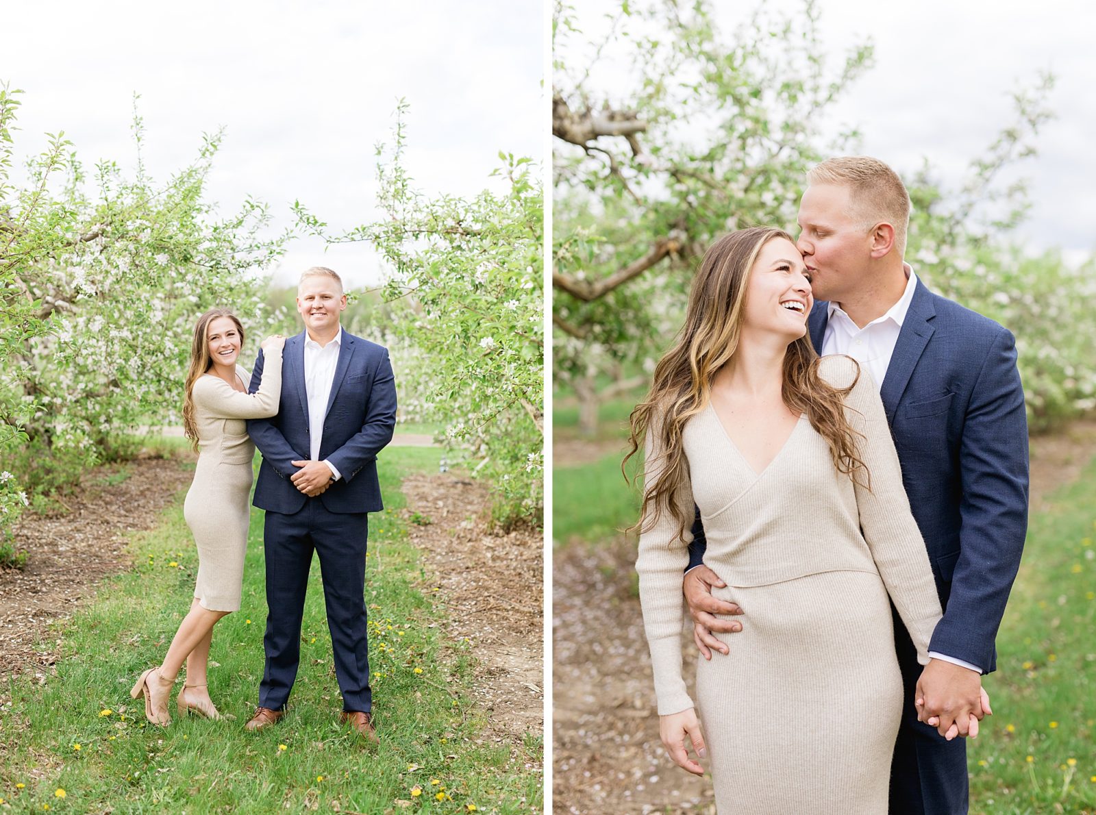 Elisabeth & Jake | Spring Michigan Apple Blossom Engagement - Detroit ...